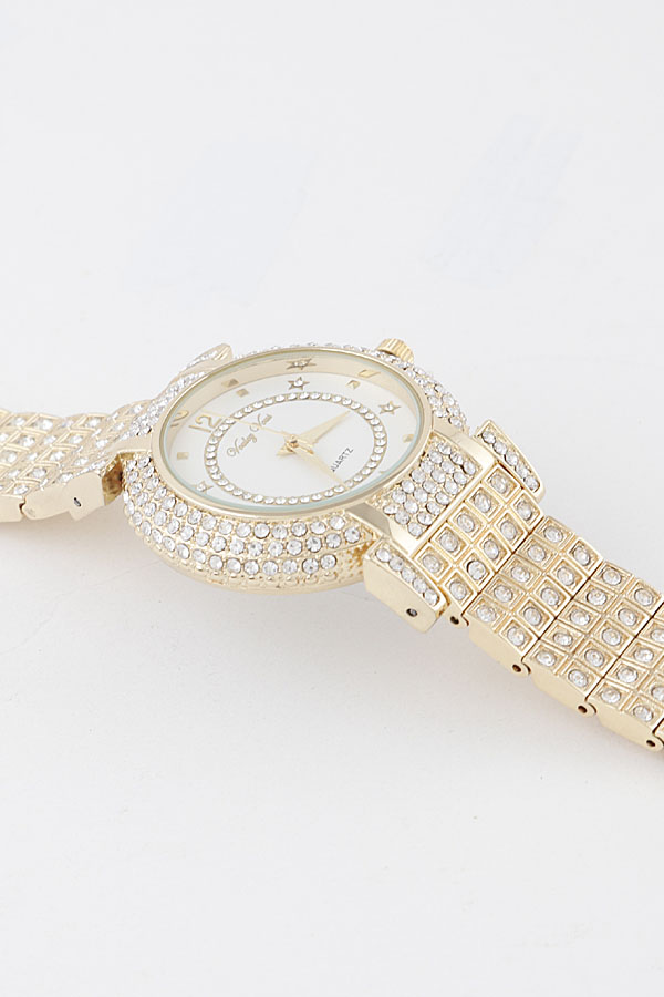 2018 GOLD Jeweled Starry Sky Watch - Watches