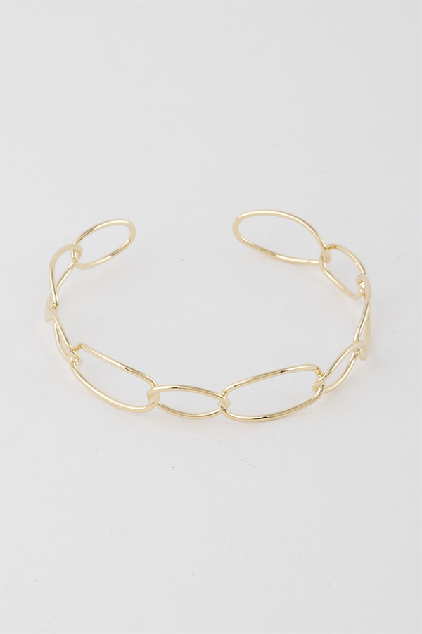 37126 Gold Simple Melted Chain Bracelet - Bangle/Multibangle