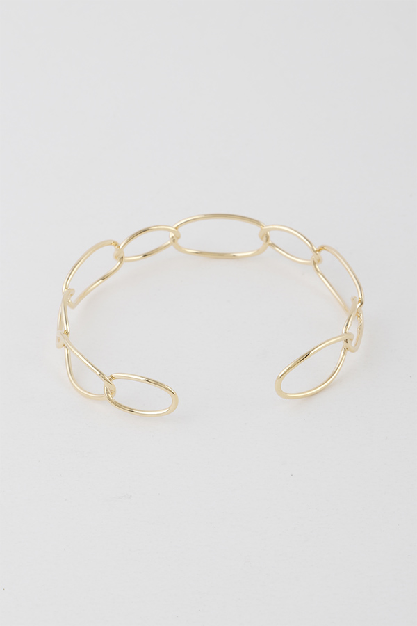 37126 Gold Simple Melted Chain Bracelet - Bangle/Multibangle