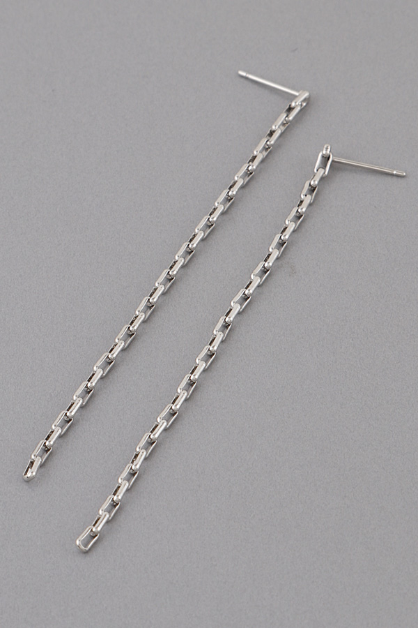 39513 SILVER Unique Chain Drop Earrings - Dangle Earrings
