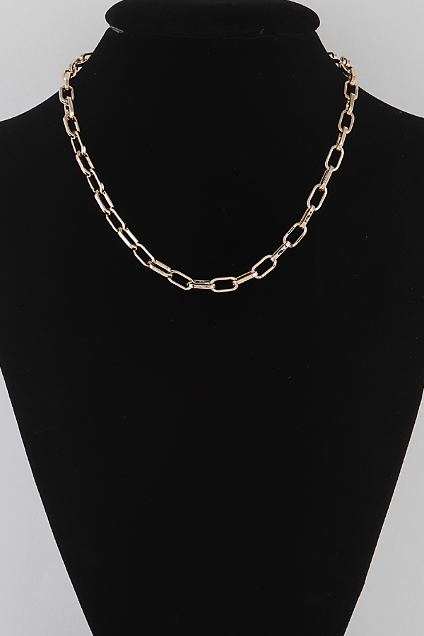 64379 GOLD Simple Chain Necklace - Chain Necklaces