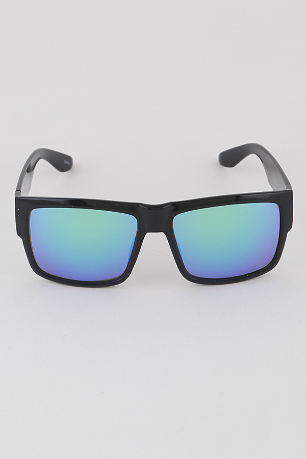 7233MERV MULTICOLOR Mirrored Rectangular Sunglasses