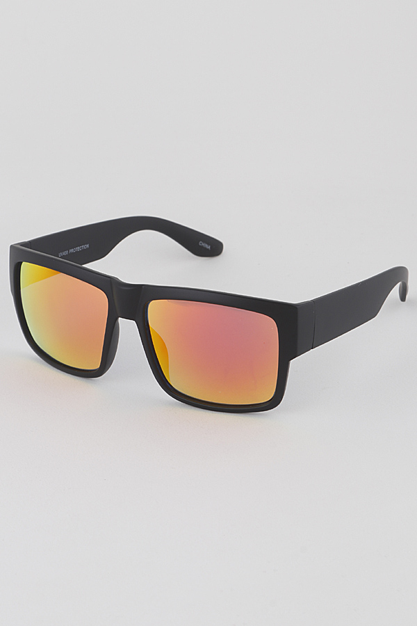 7233MERV MULTICOLOR Mirrored Rectangular Sunglasses