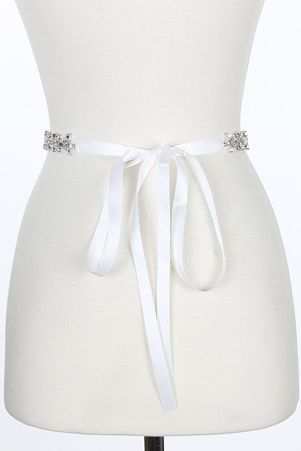 BT1119 SILVER CLEAR Sparkle Extravaganza Princess Belt - Fashion Belts