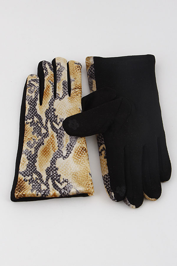 CG9001 CAMEL Snakeskin Gloves 9HCC