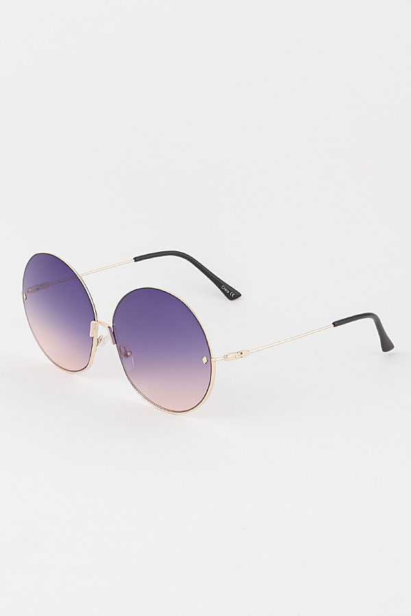 F2248 MULTICOLOR Gradient Lens Round Sunglasses