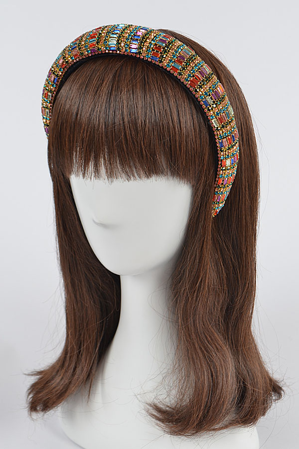 HHA2003 MULTICOLOR Multicolor Stone Headband - Hair Goods