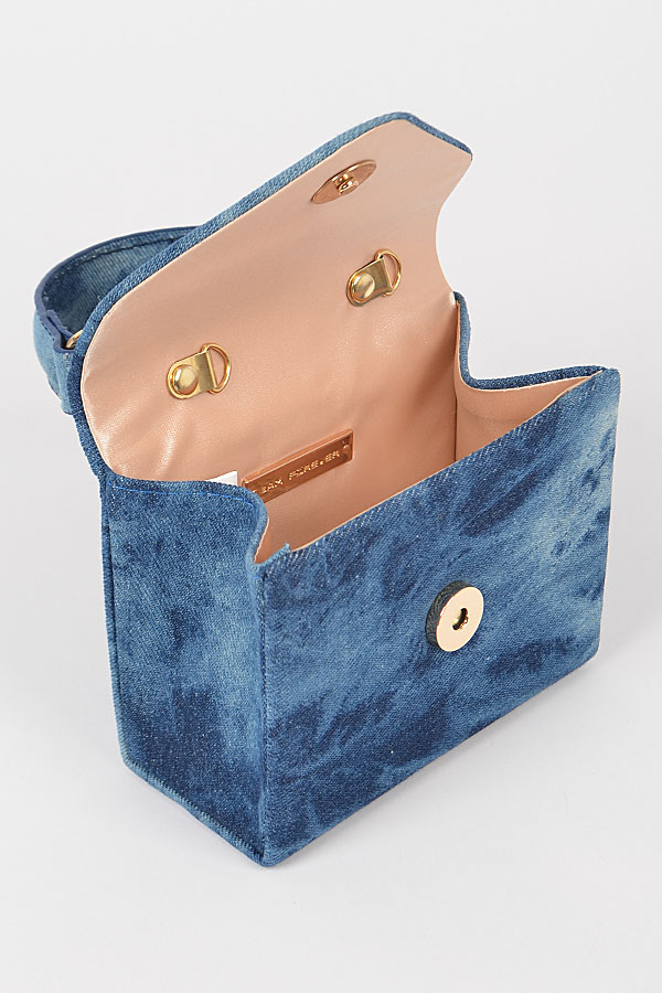 HMC1112 LIGHT BLUE Denim Mini Bag. - Clutch & Wallet