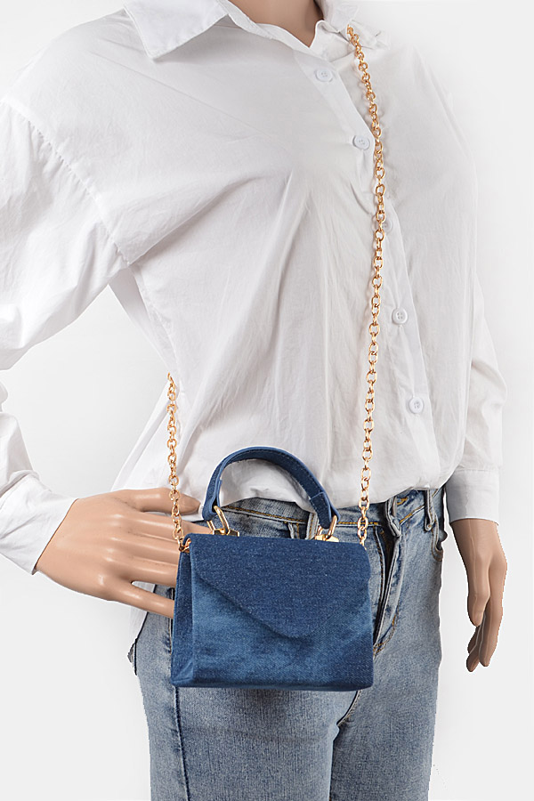 HMC1112 LIGHT BLUE Denim Mini Bag. - Clutch & Wallet