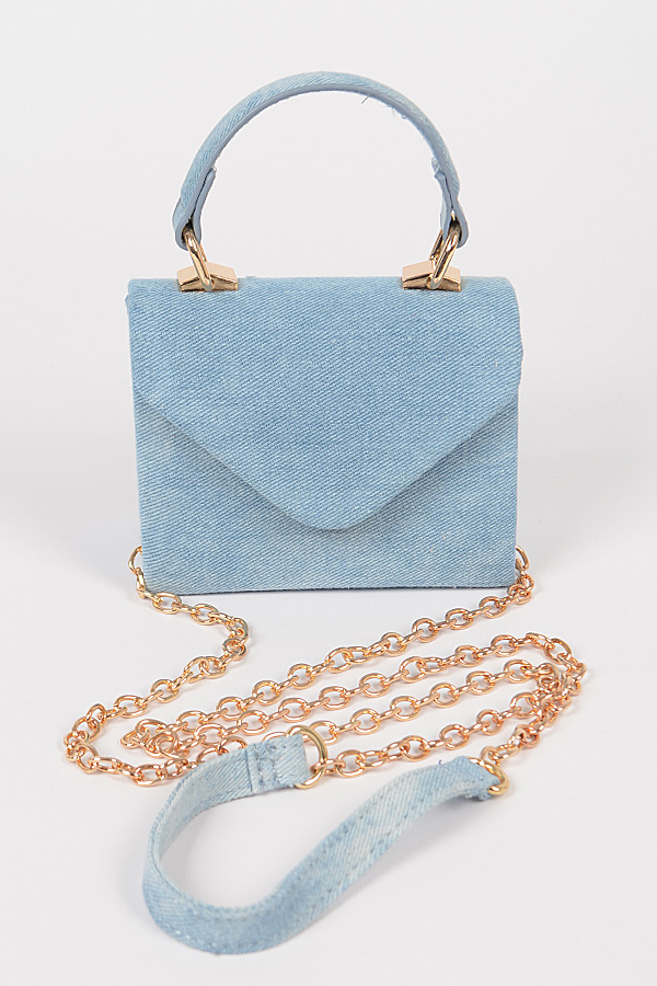 HMC1112 LIGHT BLUE Denim Mini Bag. - Clutch & Wallet
