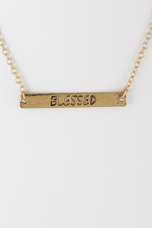 HNE21426 Gold BLESSED Necklace 8AAD3 - Chain Necklaces