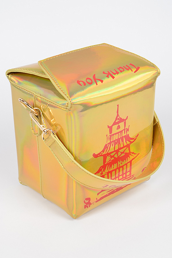 HPC3545 SILVER Hologram Chinese TO GO Box. - Newly Updated Fashion Handbags