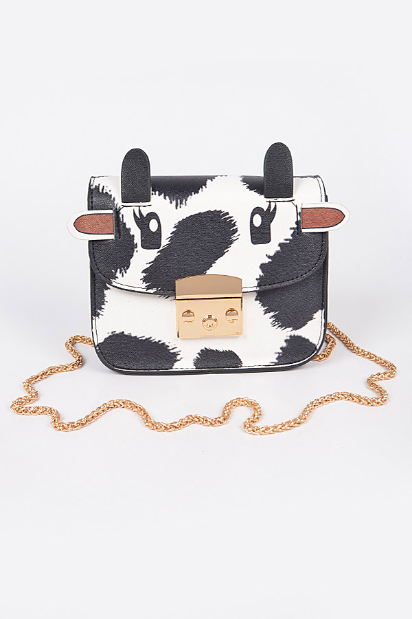 HPC3756 BLACK Moo Fun Crossbody Bag - Clutch & Wallet