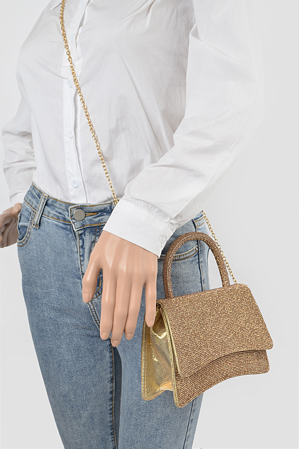 HPC5547 SILVER Rhinestone Top Handle Flap Bag - Newly Updated Fashion ...