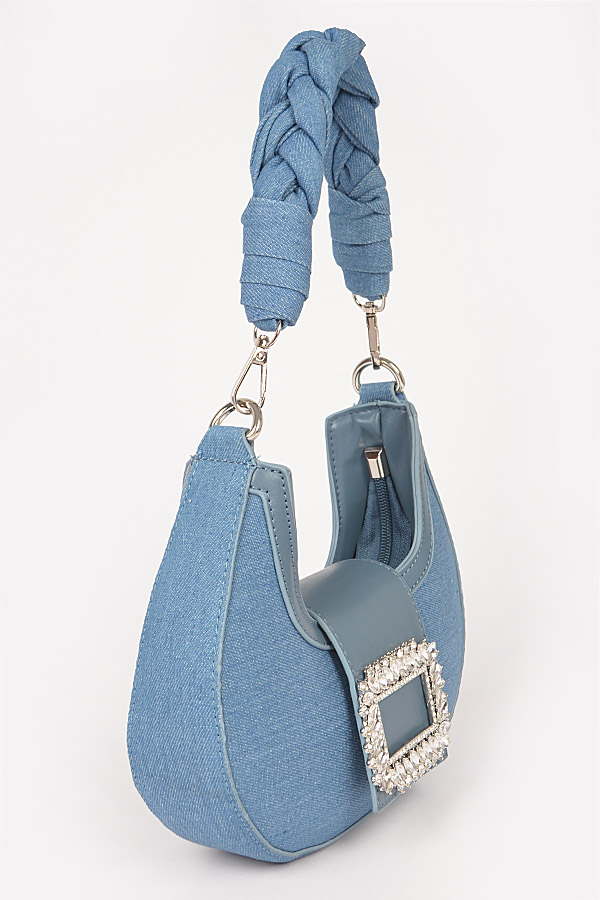 HPC6008 MEDIUM BLUE DENIM STONE BUCKLE SHOULDER BAG - Newly Updated ...