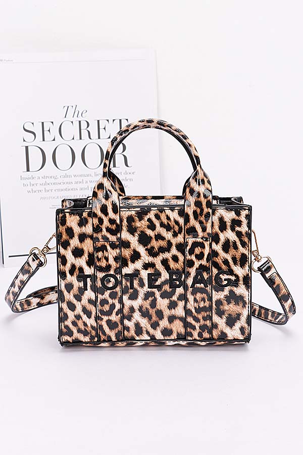 HPC6405 LEOPARD Leopard Patent Faux Leather Tote Bag - Newly Updated ...