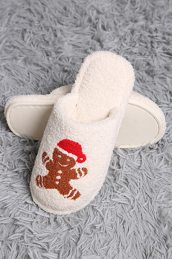 JCL4205BR SM Gingerbread Embroidered Slipper - Shoes