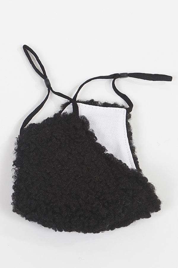 KM2664 IVORY Sherpa Face Mask - COVID 19