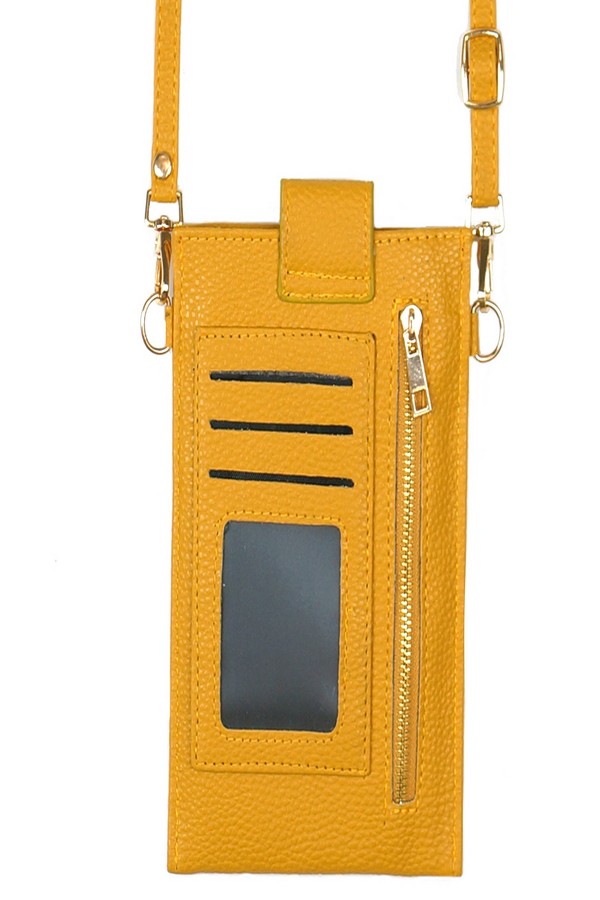 MB0132 MUSTARD SOLID WALLET & PHONE CROSSBODY BAG - Newly Updated ...