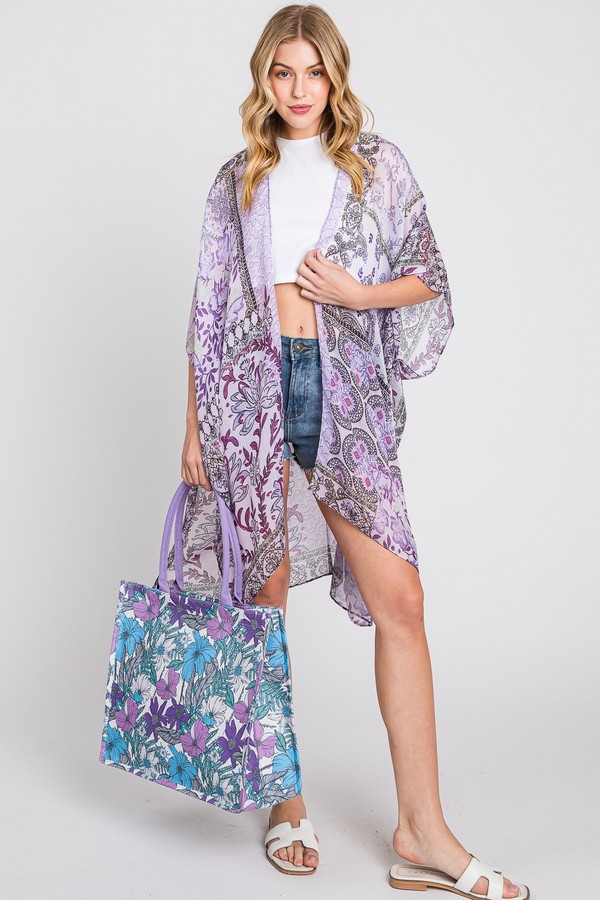 MB0222 NAVY FLOWER PATTERN TOTE BAG - Newly Updated Fashion Handbags