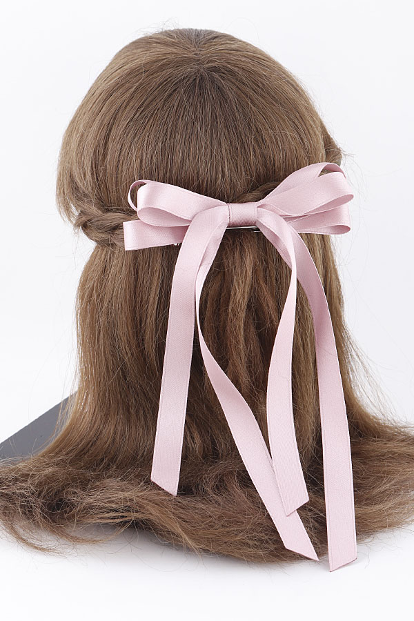 MH012 PINK Triple Ribbon Drop Hair Clip - Hair Goods