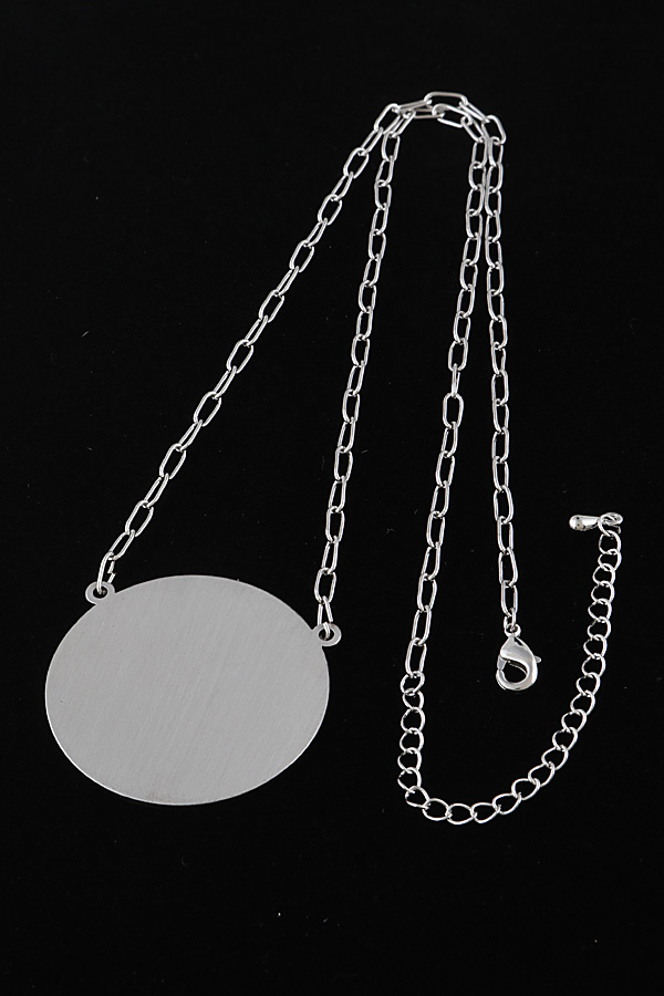 ONA317 GOLD Simple Round Pendant Necklace - Pendants