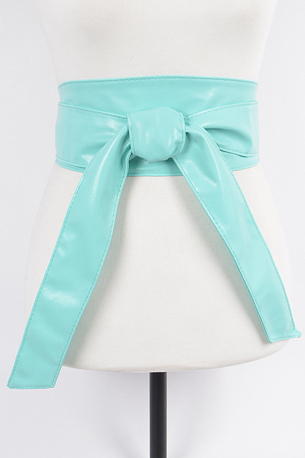 PB1522 MINT Faux Leather Tie up Belt - Fashion Belts