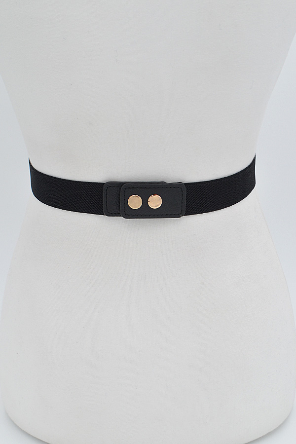 PB7765 BLACK GOLD Drop Cross Chain Elastic Belt - Fashion Belts