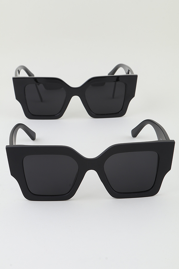 POP0016 BLACK Classic Matte Wayfarer Sunglasses
