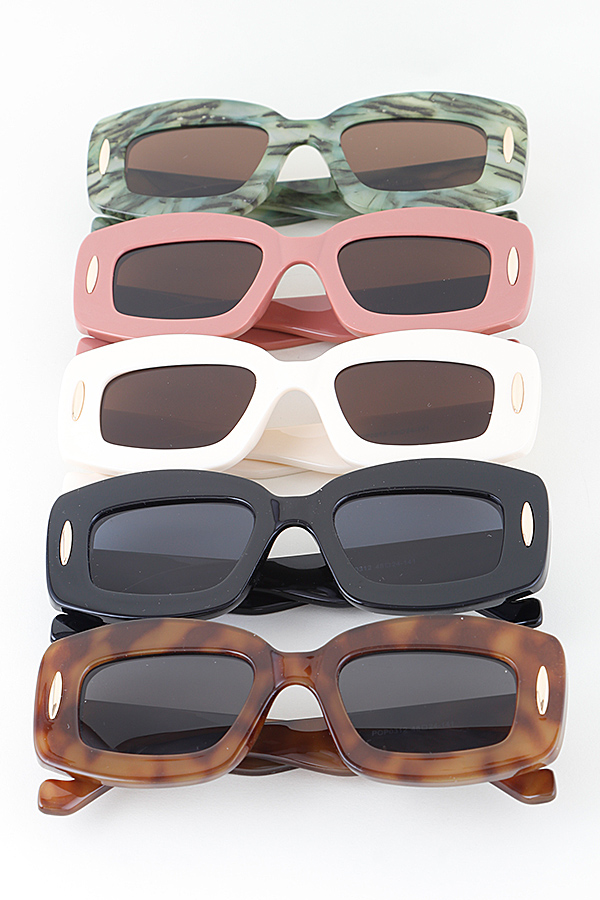 POP0312 MULTICOLOR Modern Marble Block Sunglasses