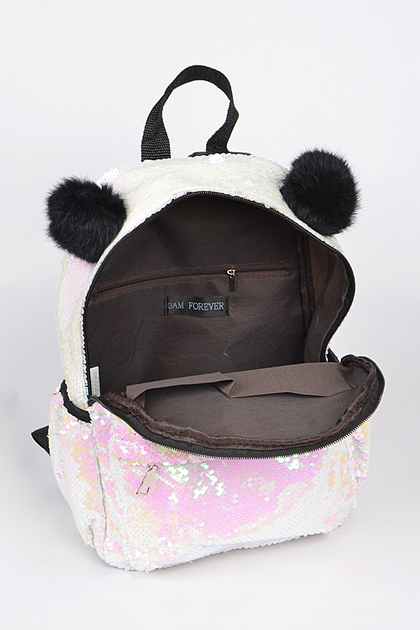 PP7014 AB Sequin Panda Backpack