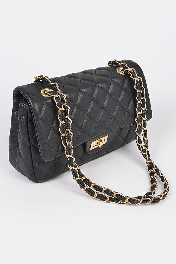 PPC6769 BLACK Simple Diamond Design Quilted Handbag. - Newly Updated ...