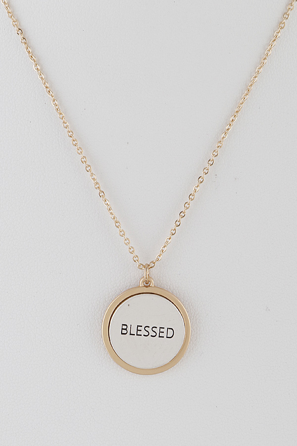 QNE1975 GOLD SILVER Blessed Charm Necklace - Pendants