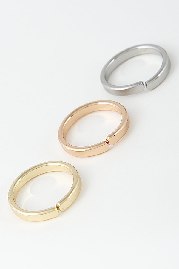 R4385 GOLD MULTI Be Still Ring Set 8DAB4 - Rings