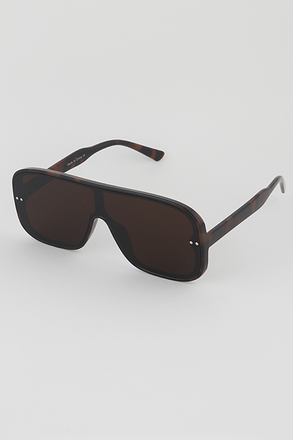 S2027 MIX COLOR Tinted With Side Stones Goggle Style Sunglasses
