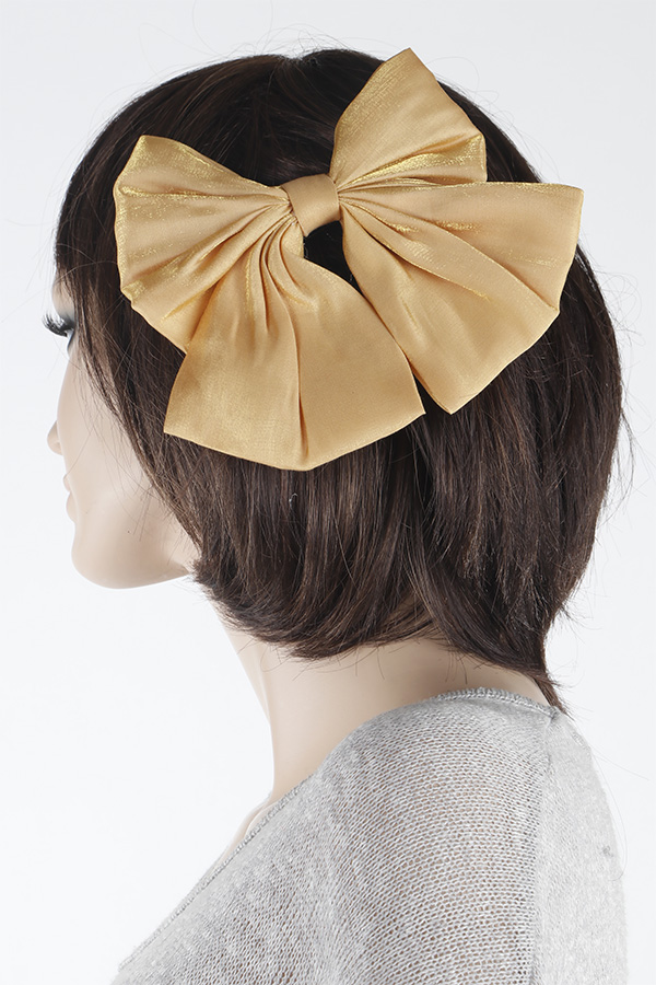 SBHB2833 YELLOW Oversized Ribbon Hairpin - Hair Goods