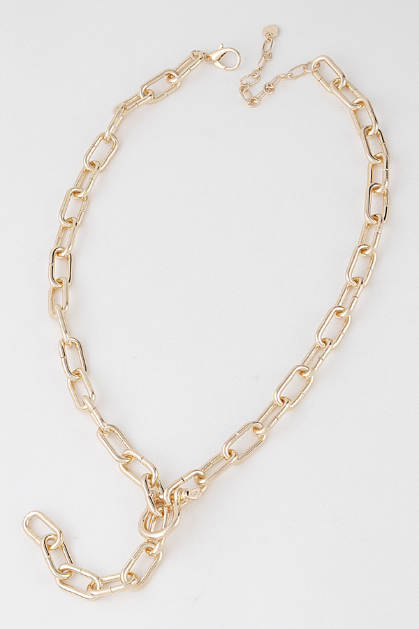 SNN6040 GOLD Unique Chain Lock Necklace - Chain Necklaces