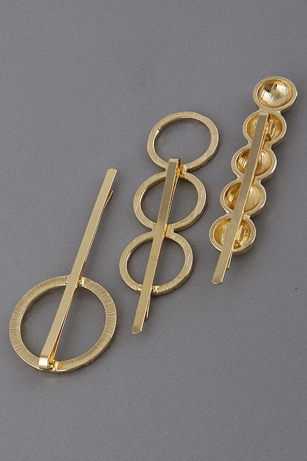 YPIN4003 GOLD Fuzzy Hammered Metal Hairpin Set 9IAD7 - Hair Goods